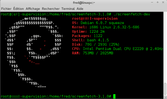 screenfetch: affiche les informations de votre Linux dans un terminal – memo-linux.com