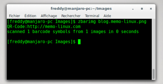 Lire un QRCode en mode terminal avec ZBar sous GNU/Linux – memo-linux.com
