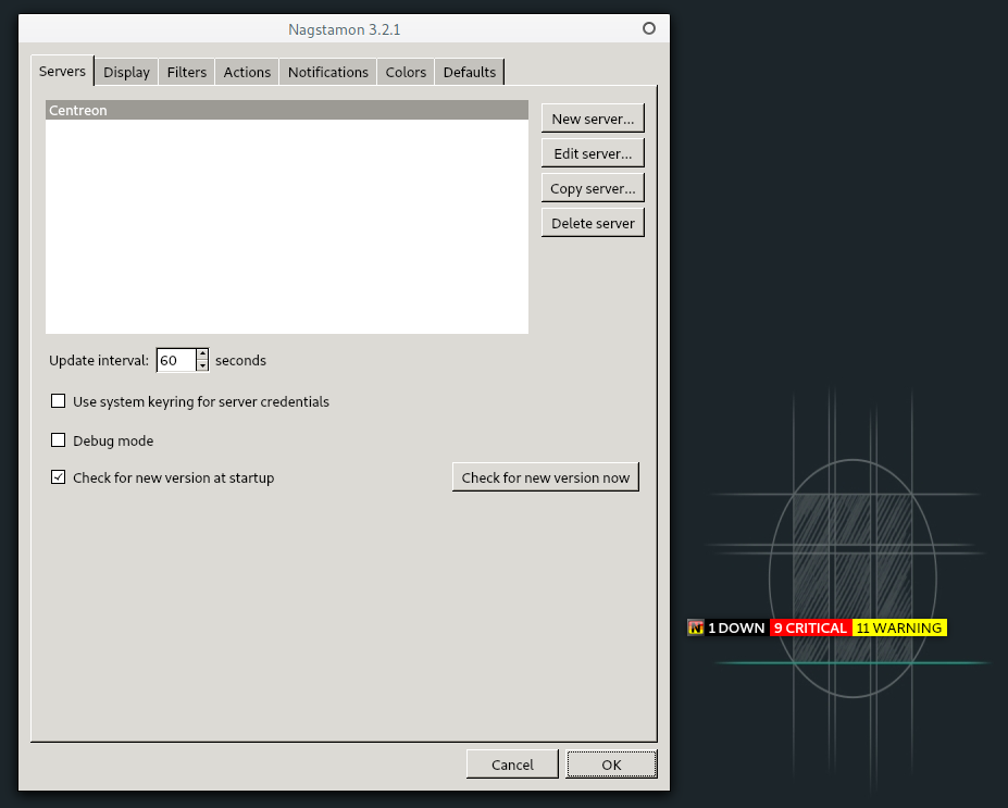 Nagstamon : outil de bureau pour afficher l’état de la supervision ...