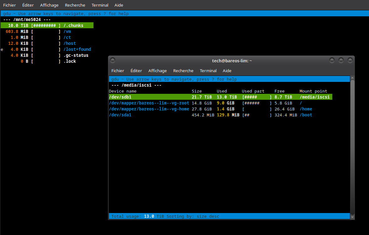 gdu : utilitaire d’analyse d’espace disque sous Linux – memo-linux.com