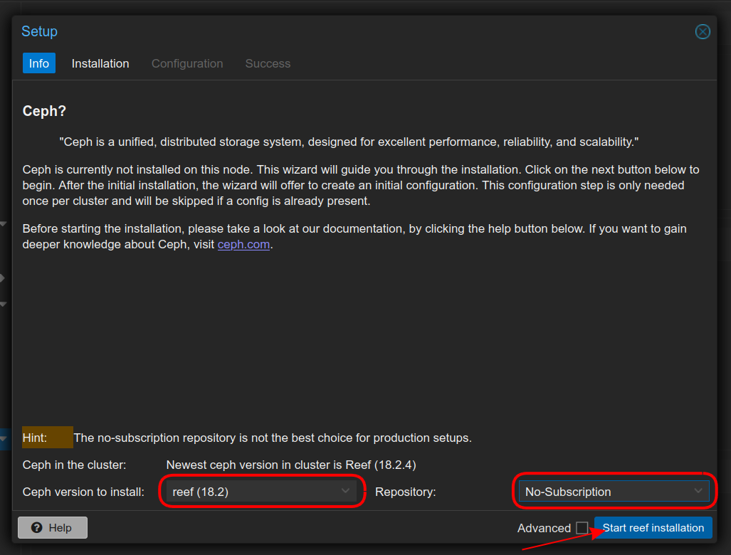 Proxmox 8 cluster HA + Ceph – memo-linux.com