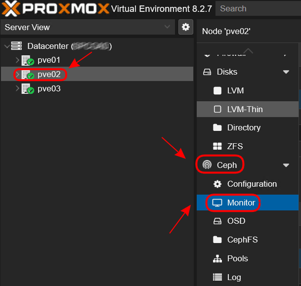 Proxmox 8 cluster HA + Ceph – memo-linux.com